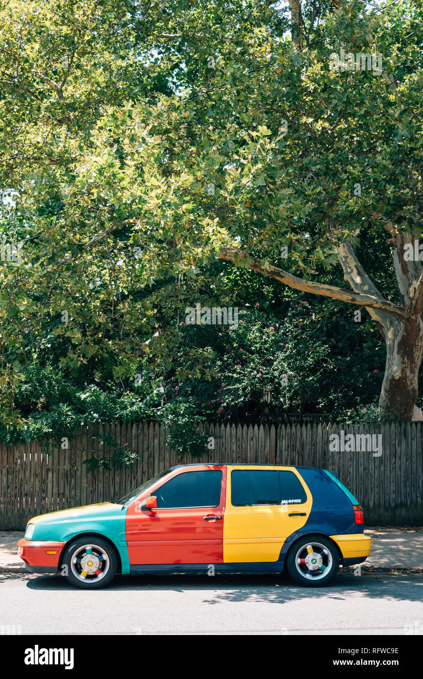 A colorful Volkswagen Golf Stock Photo - Alamy