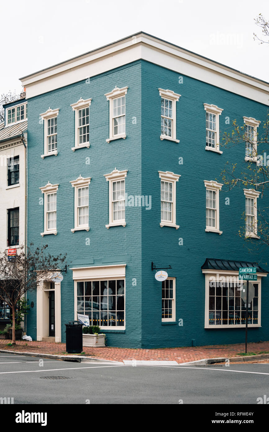 Blue brick building hi-res stock photography and images - Alamy