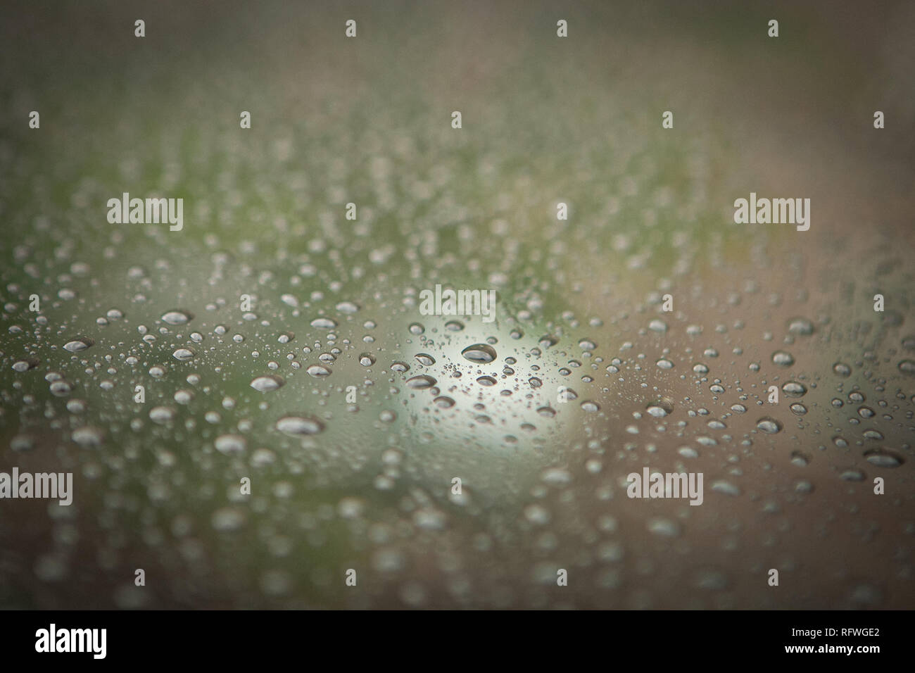 Natural pattern of raindrops isolated on cloudy background.Raindrops on ...