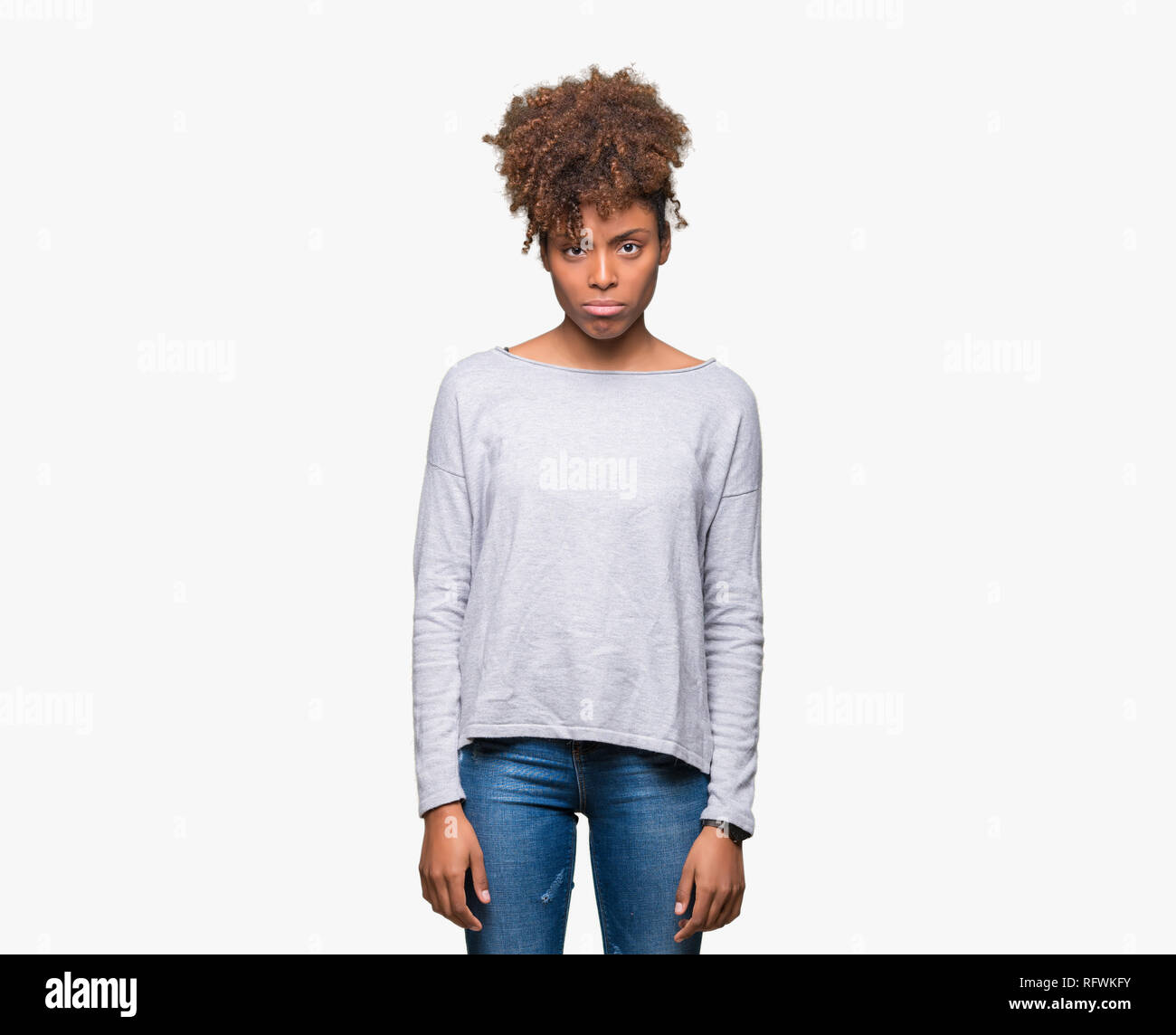 Portrait crying sad young woman Cut Out Stock Images & Pictures - Alamy