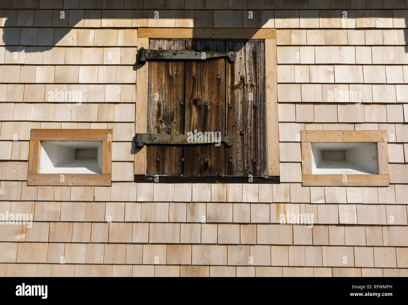 Octagonal blockhouse at Fort Edgecomb in Edgecomb, Maine USA. This fort ...