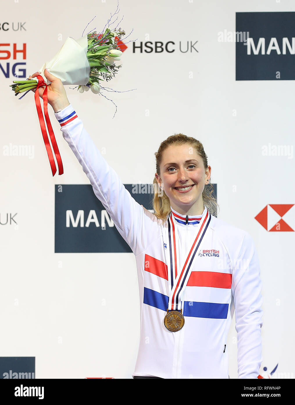 Laura Kenny celebrates with her gold medal after winning the Women's ...
