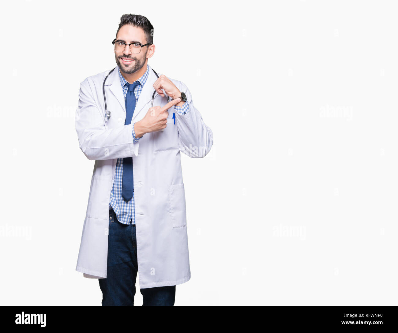 Angry pointing doctor young man hi-res stock photography and images - Alamy