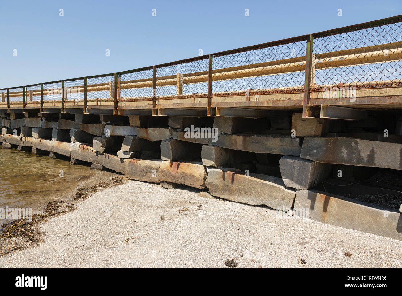 Bailey Island Bridge in Harpswell, Maine USA, which is on the New ...