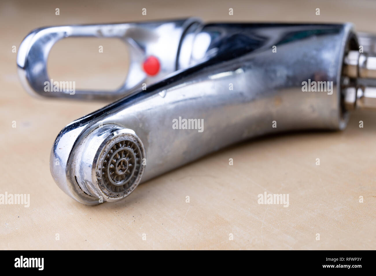 Old faucet for repair. Used hydraulic parts Stock Photo - Alamy