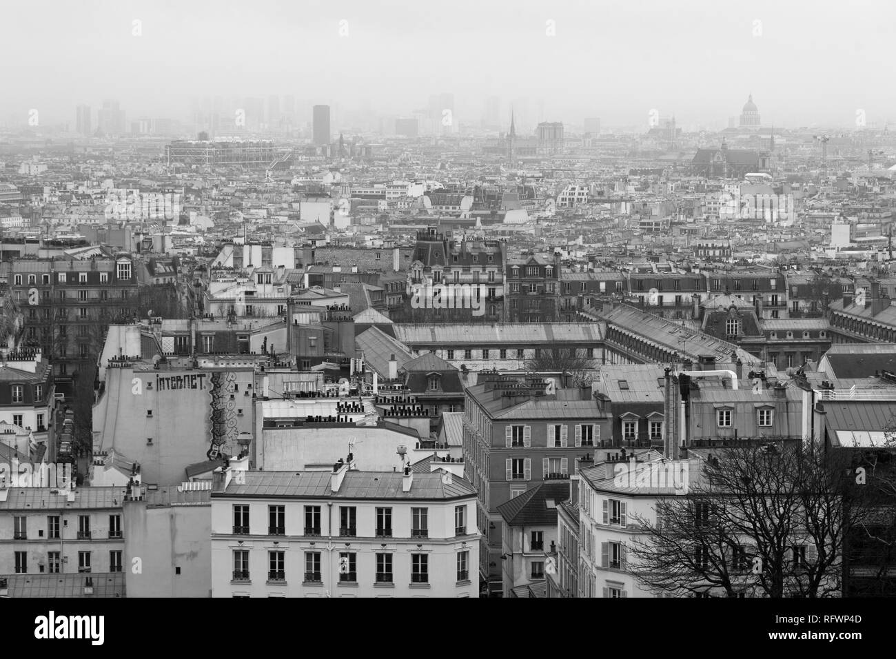 View from montmartre in paris hi-res stock photography and images - Alamy