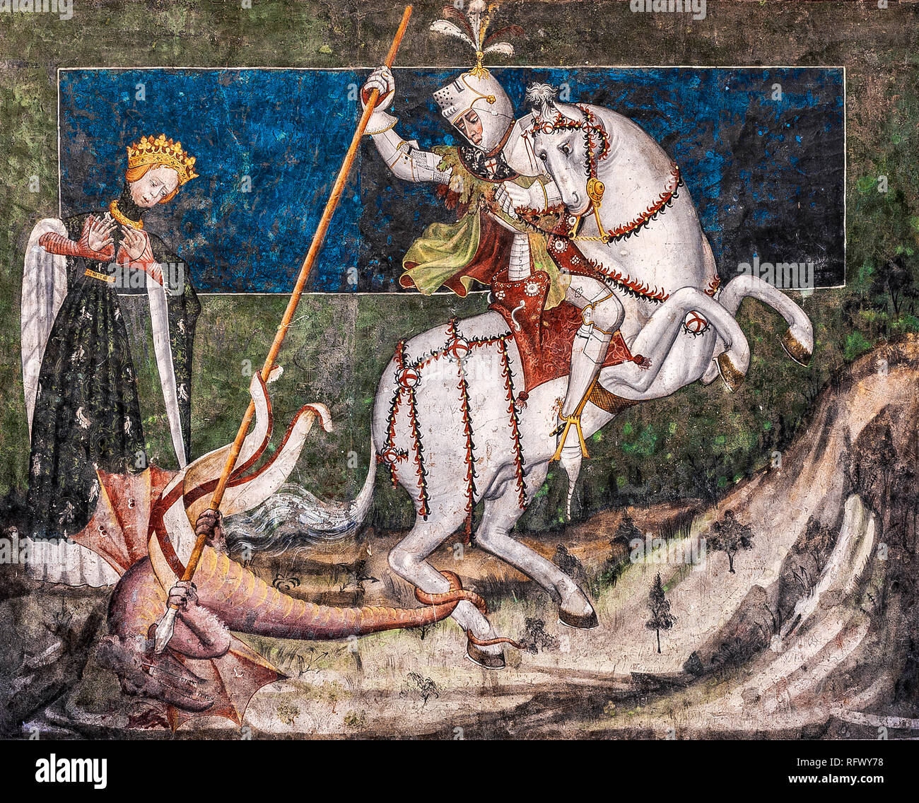 Fenis castle fresco hi-res stock photography and images - Alamy