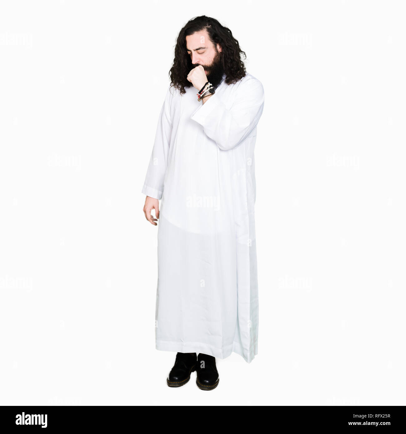 Coughing sick person feeling Cut Out Stock Images & Pictures - Alamy