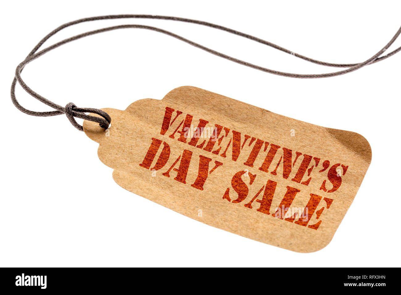Valentine's Day Sale on an isolated price tag Stock Photo - Alamy