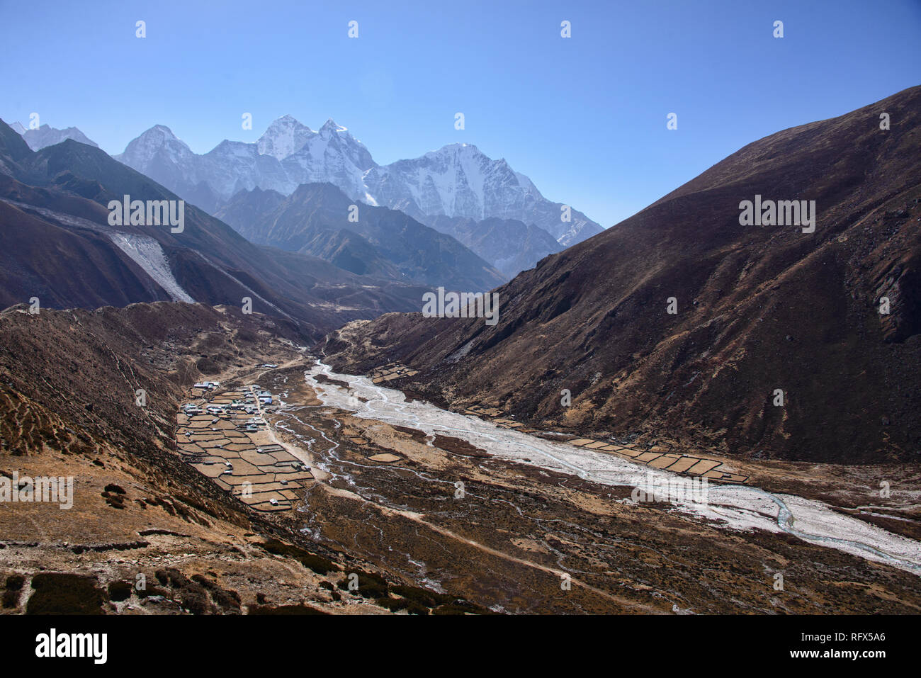 Scenery along the Everest Base Camp, Khumbu, Nepal Stock Photo - Alamy