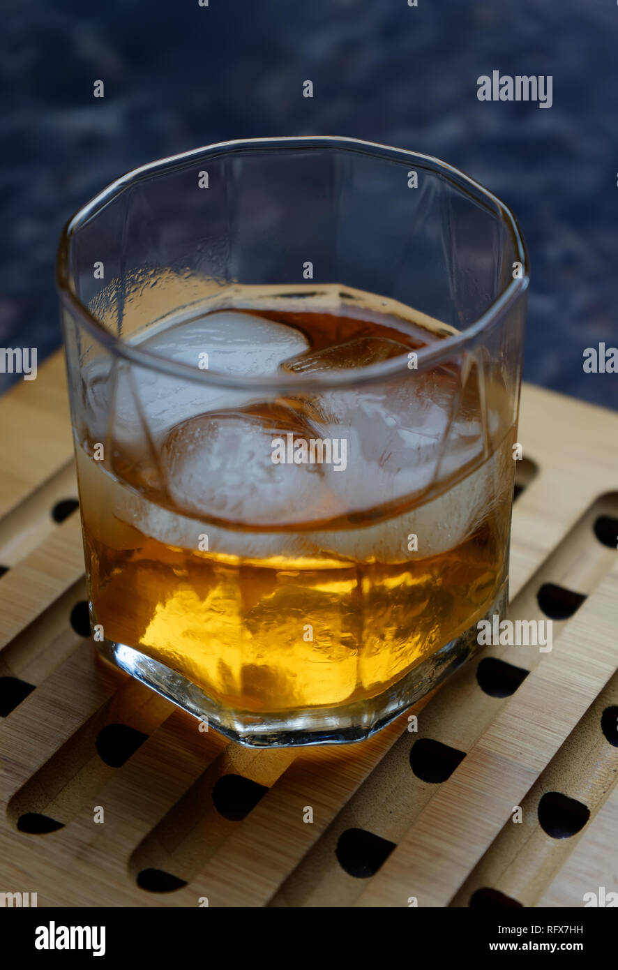 Ice whiskey cold alcohol rum drink wood hi-res stock photography and ...