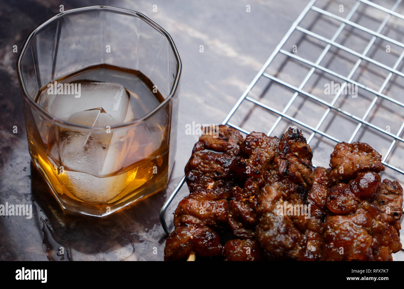 Barbecue and alcohol Stock Photo - Alamy