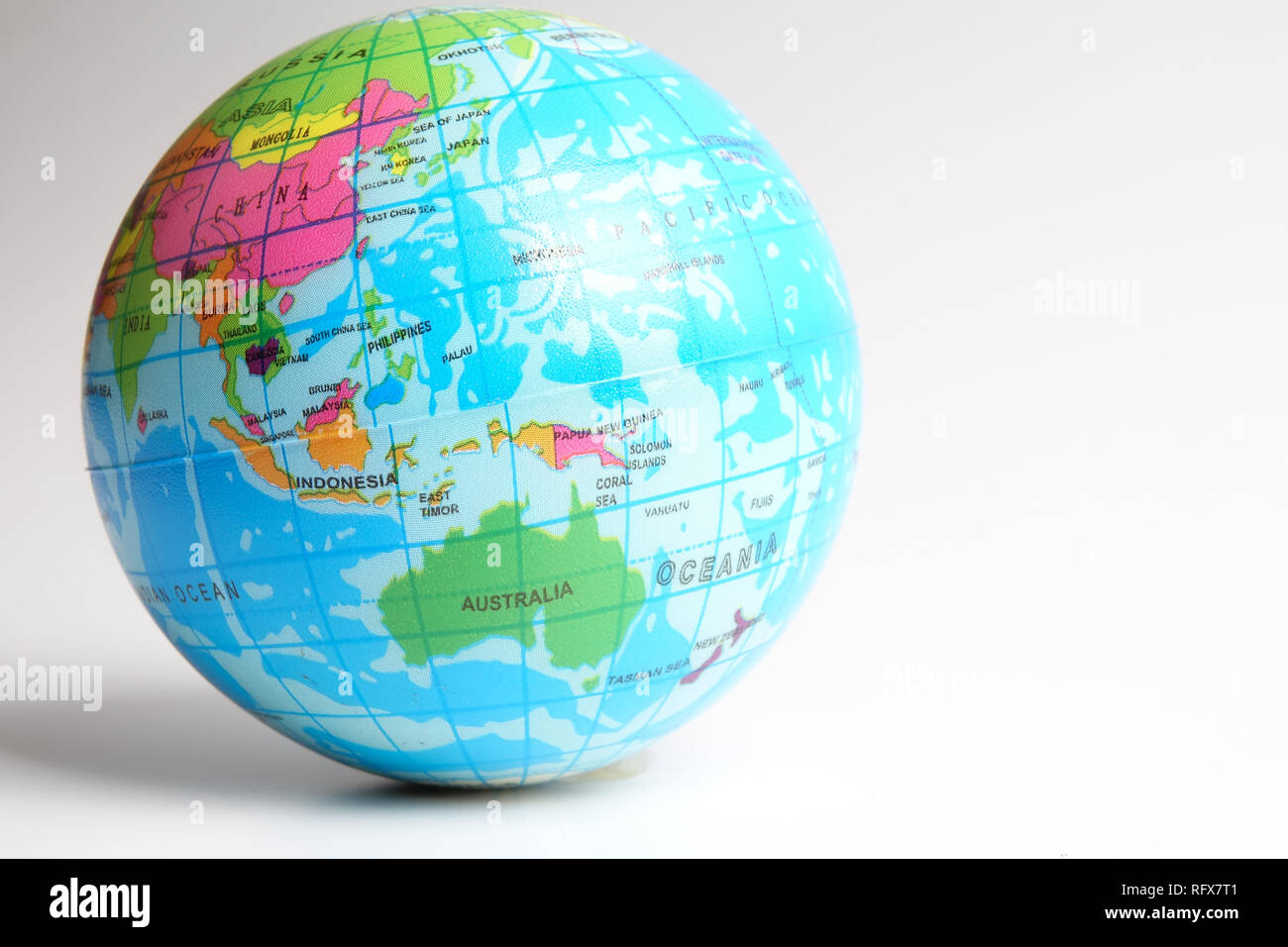 World globe isolated on white. Globalization Concept Stock Photo - Alamy