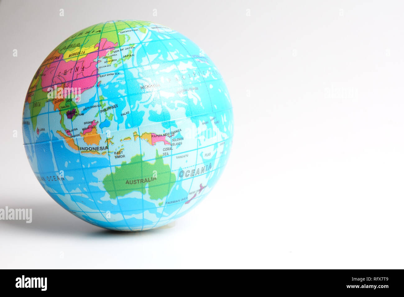 World globe isolated on white. Globalization Concept Stock Photo - Alamy