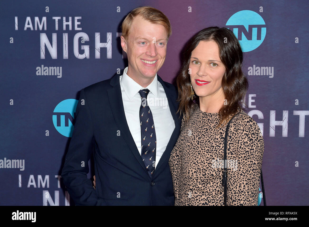 Jay Paulson and his wife Courtney Kohl attending the TNT series ...