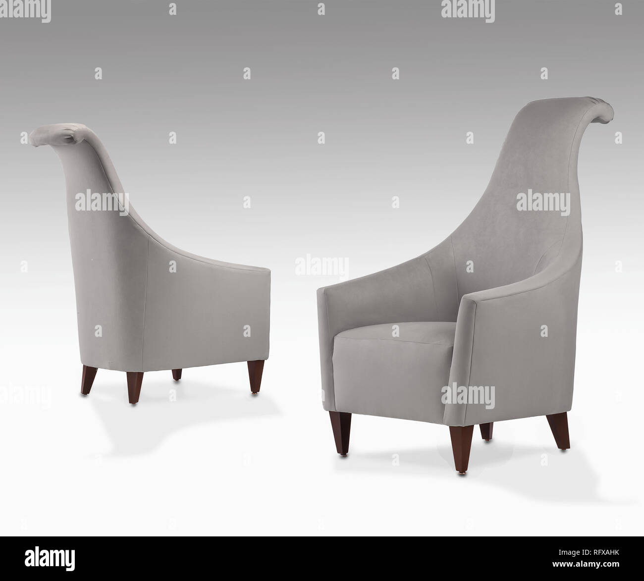 Contemporary Modern high back chair Stock Photo - Alamy