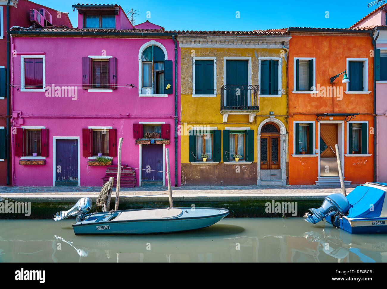 Colorful houses of Burano Island, Italy Stock Photo - Alamy