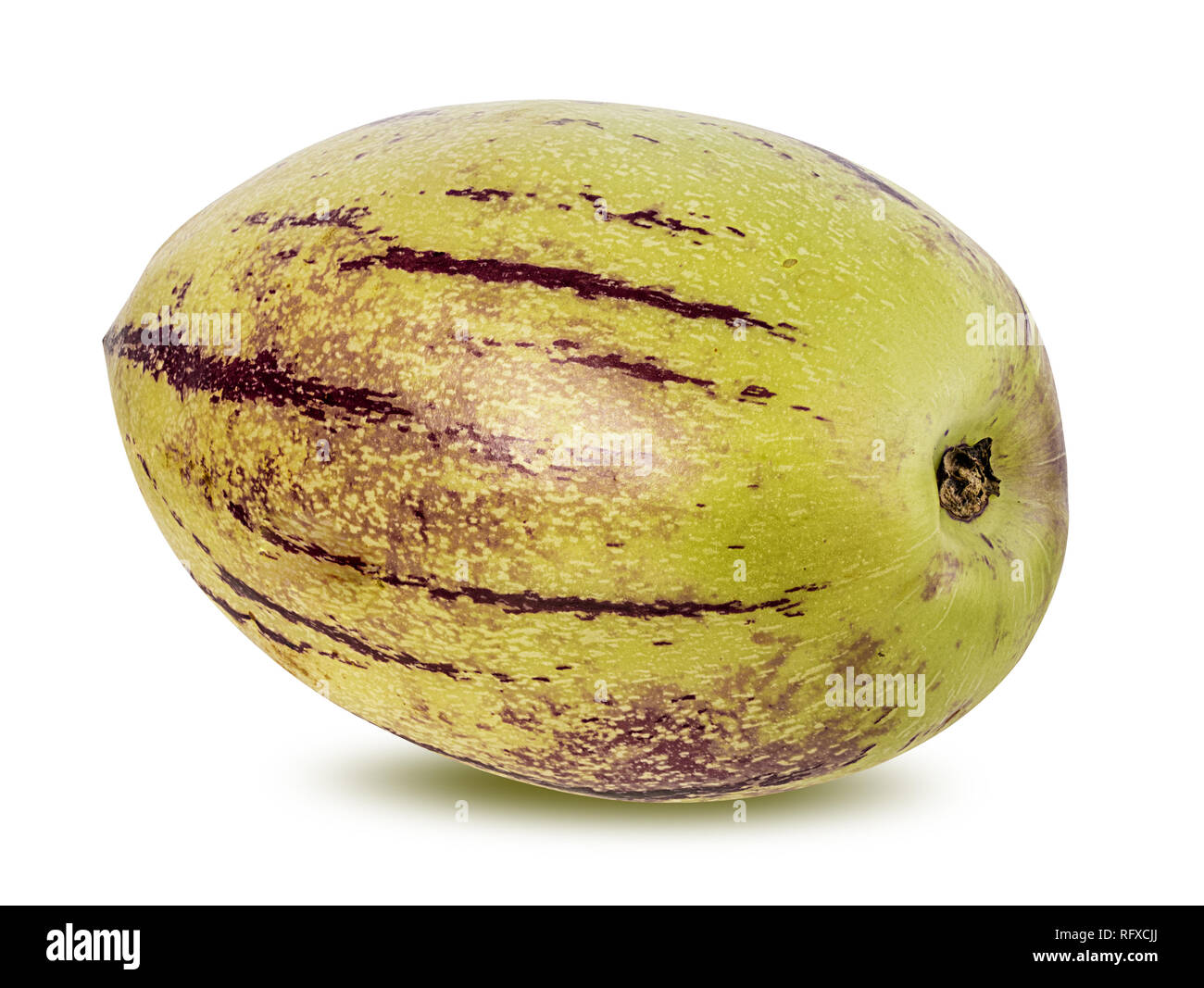 Pepino melon fruit isolated on white background. Clipping Path Stock ...