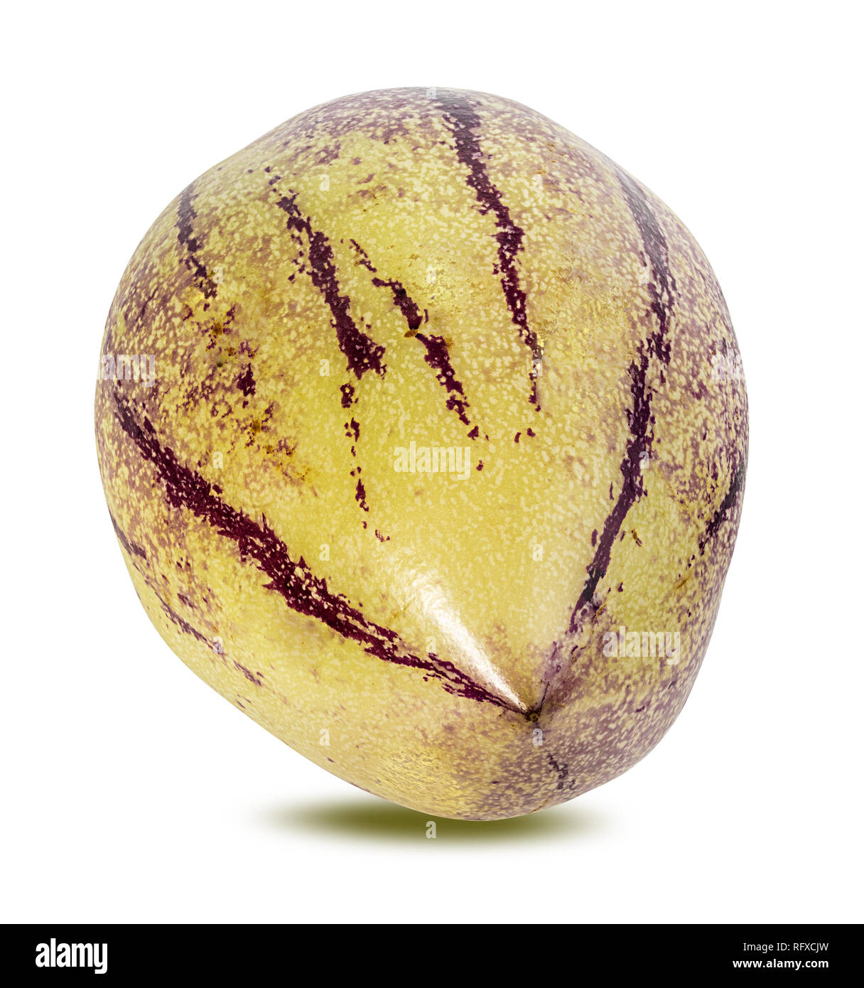 Pepino melon fruit isolated on white background. Clipping Path Stock ...