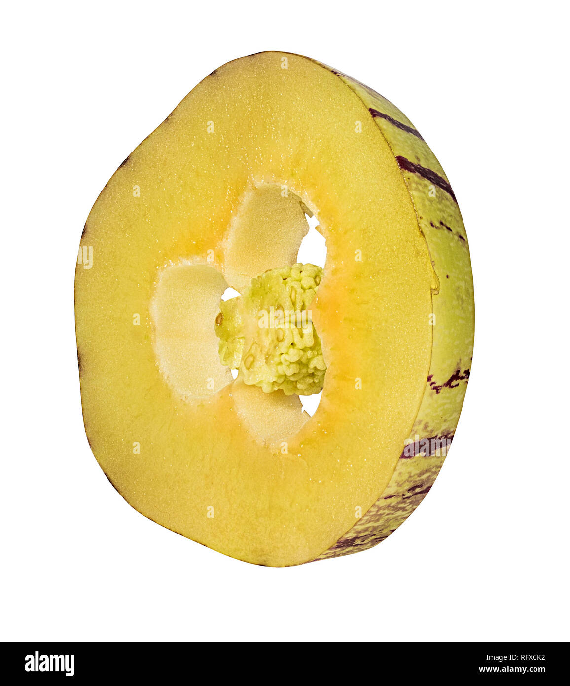 Pepino melon fruit isolated on white background. Clipping Path Stock ...