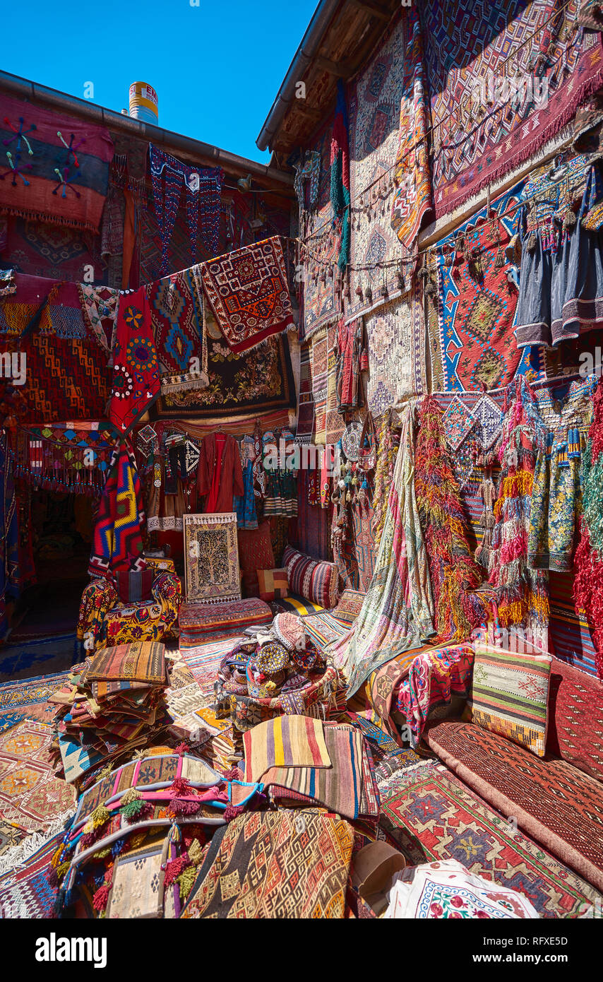 Hand made carpets in Cappadocia, Turkey Stock Photo - Alamy