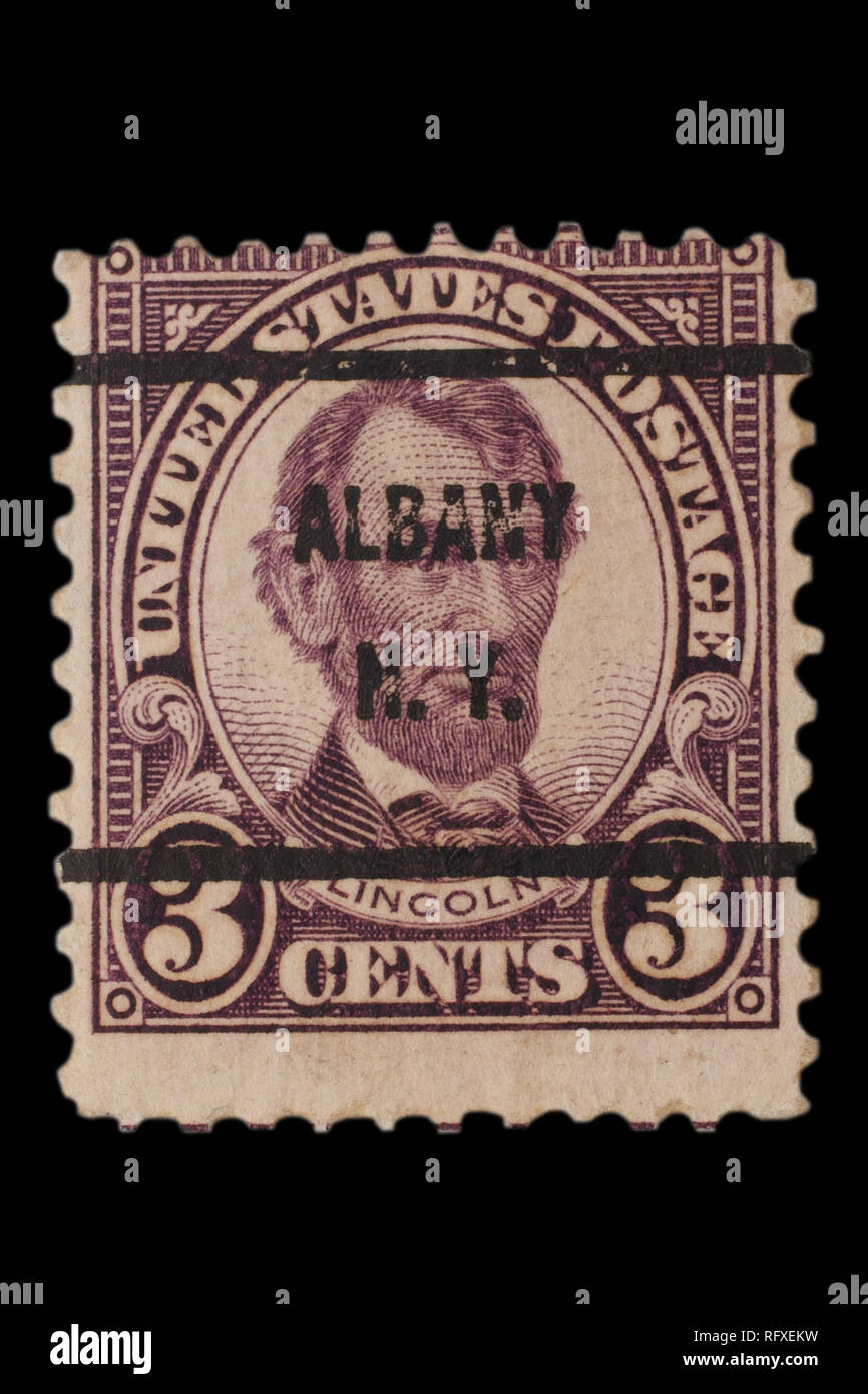 UNITED STATES - CIRCA 1920s: Vintage US 3 Cents Postage Stamp with ...