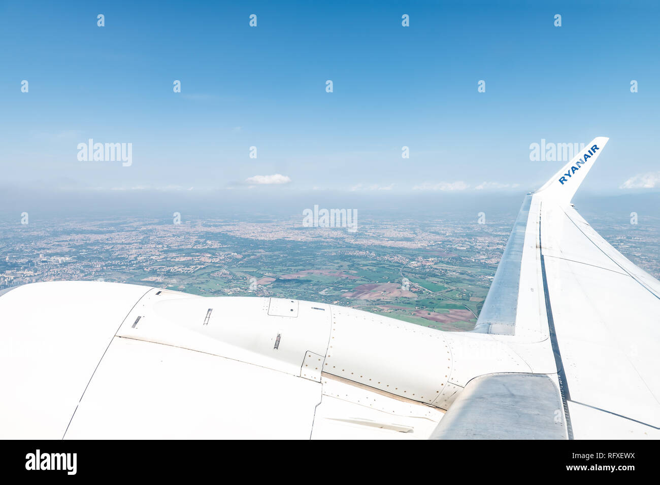 Aerial view airplane engine pollution hi-res stock photography and ...