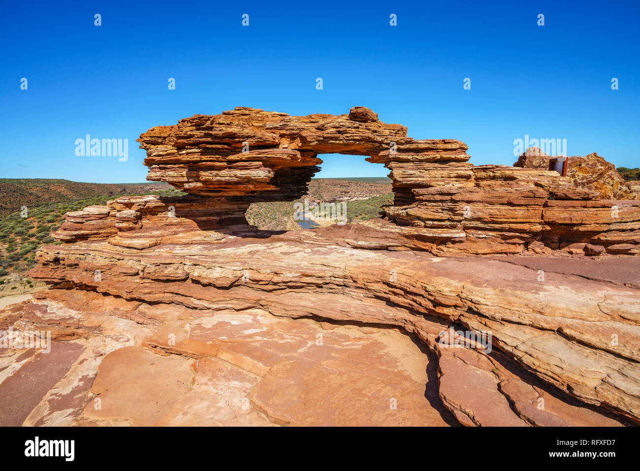 natures window in the desert of kalbarri national park, western ...