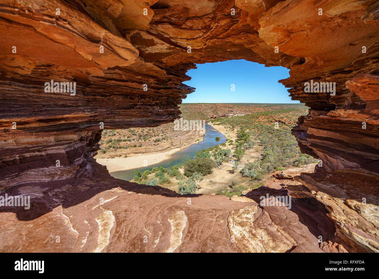 natures window in the desert of kalbarri national park, western ...