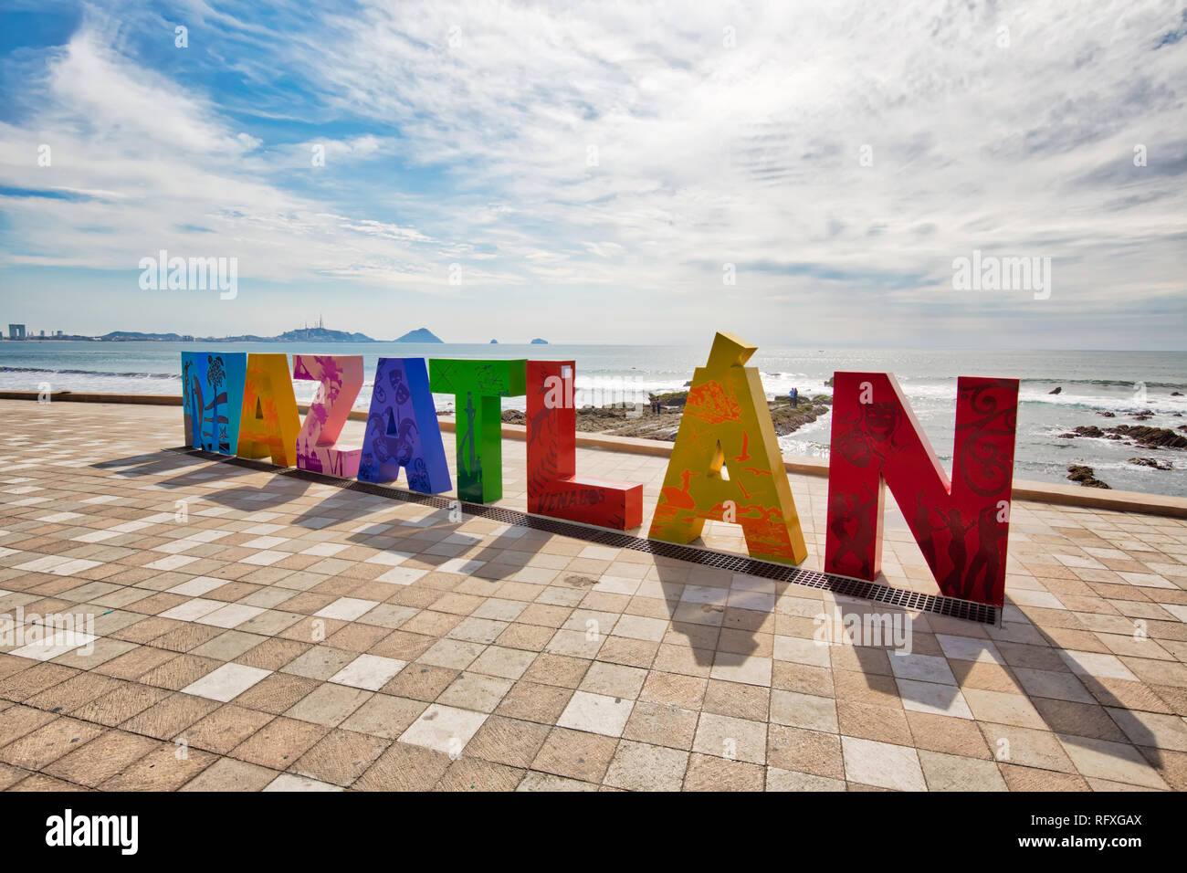Mazatlan Golden Zone (Zona Dorada), famous touristic beach resort zone ...