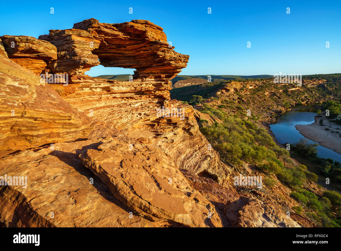 natures window in the desert of kalbarri national park, western ...
