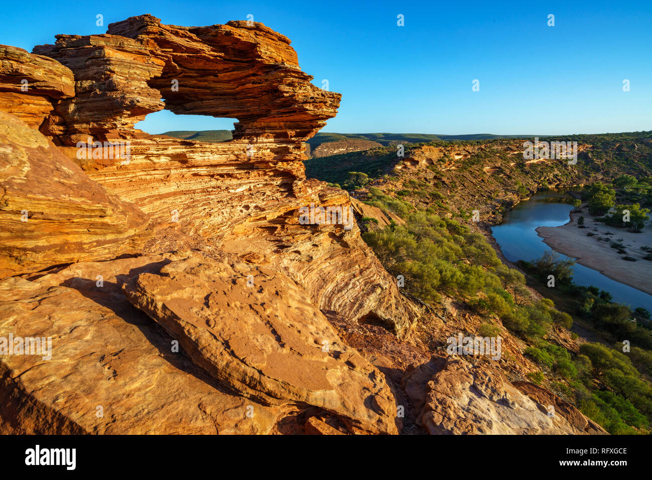 natures window in the desert of kalbarri national park, western ...