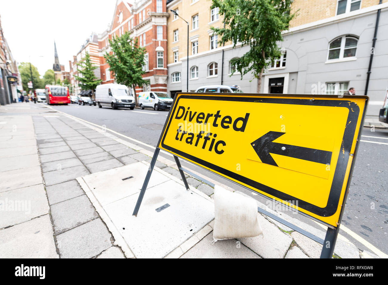 Blocked route diverted hi-res stock photography and images - Alamy