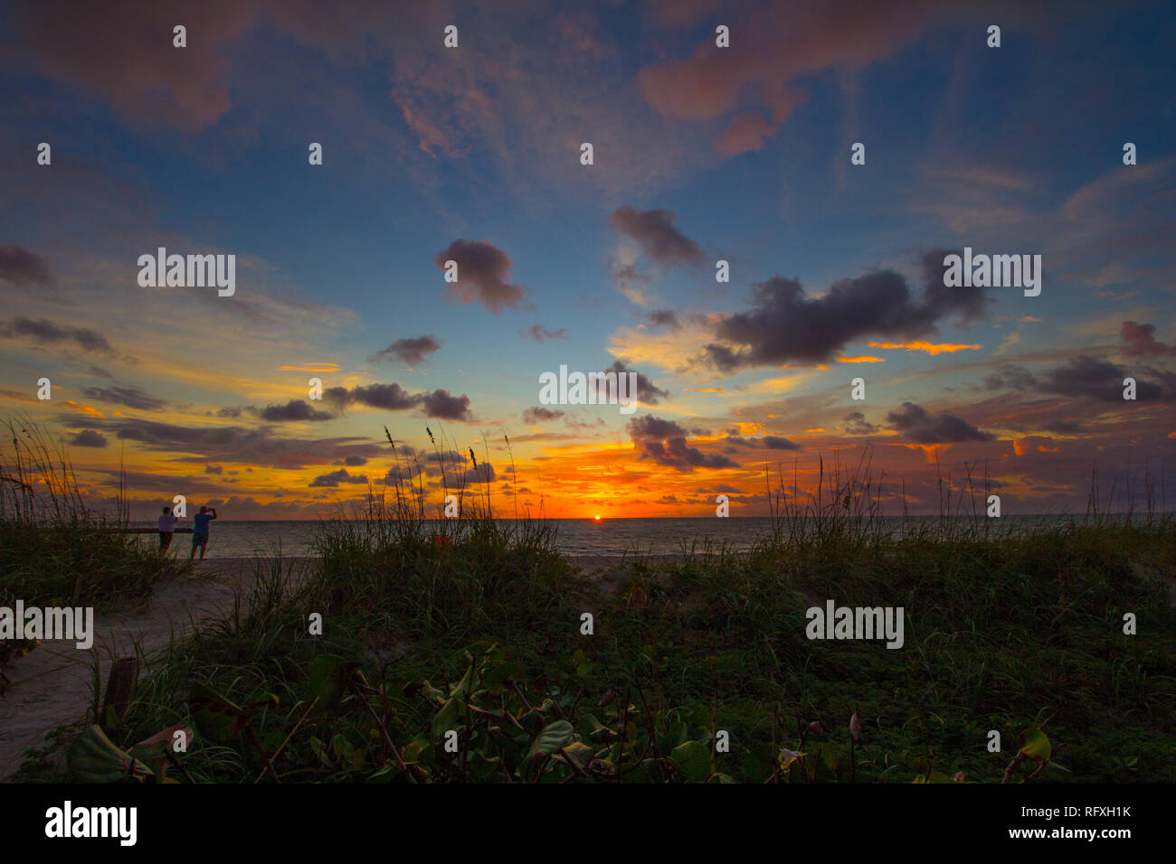 Sunrise at the Beach at Fort Pierce, Florida Stock Photo - Alamy