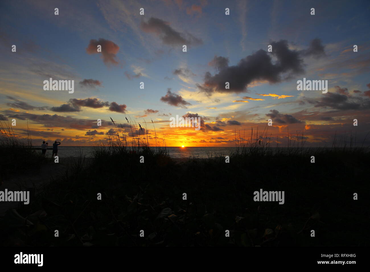 Sunrise at the Beach at Fort Pierce, Florida Stock Photo - Alamy