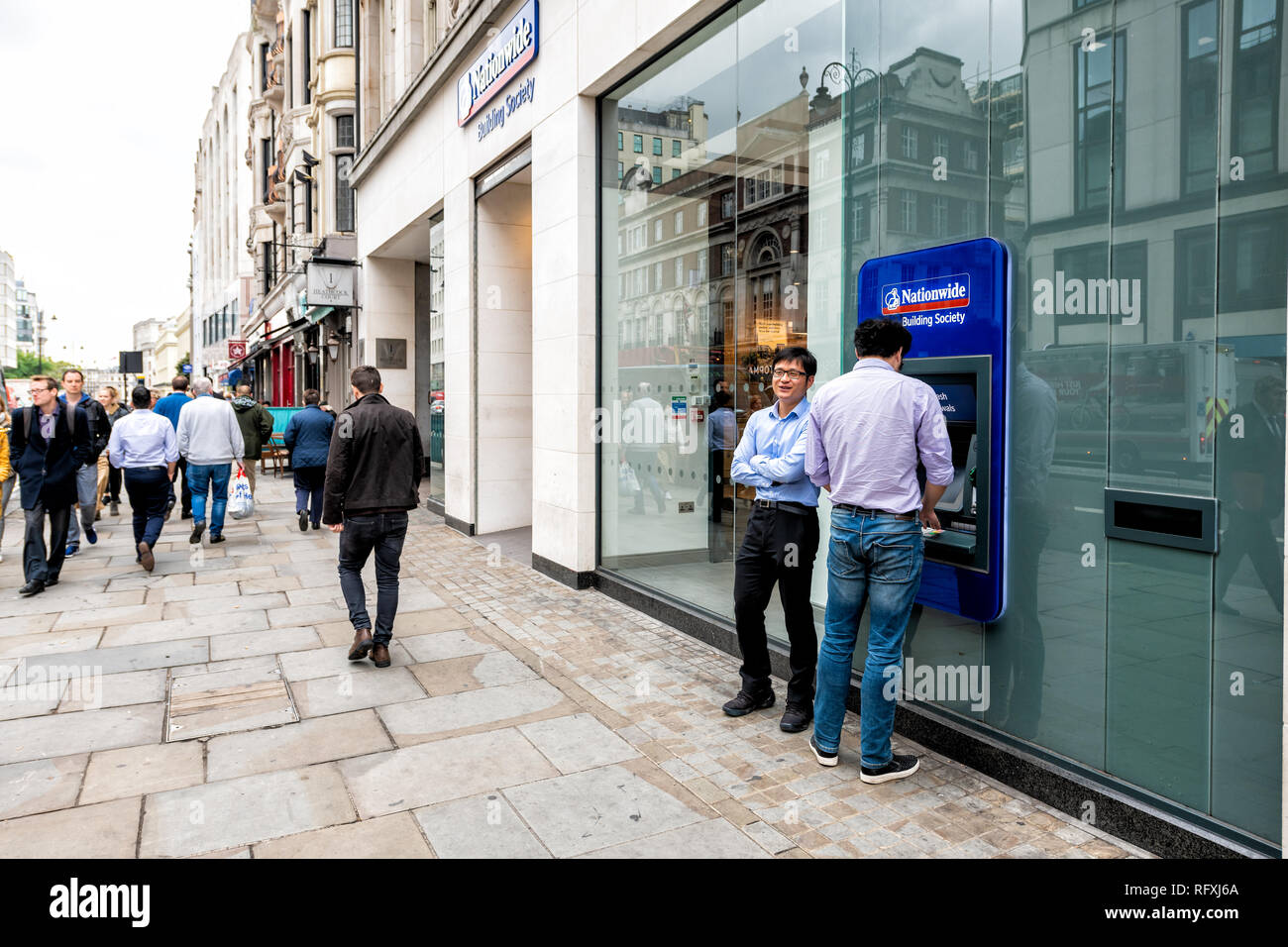 London, UK - September 12, 2018: Blue Nationwide Building Society bank ...