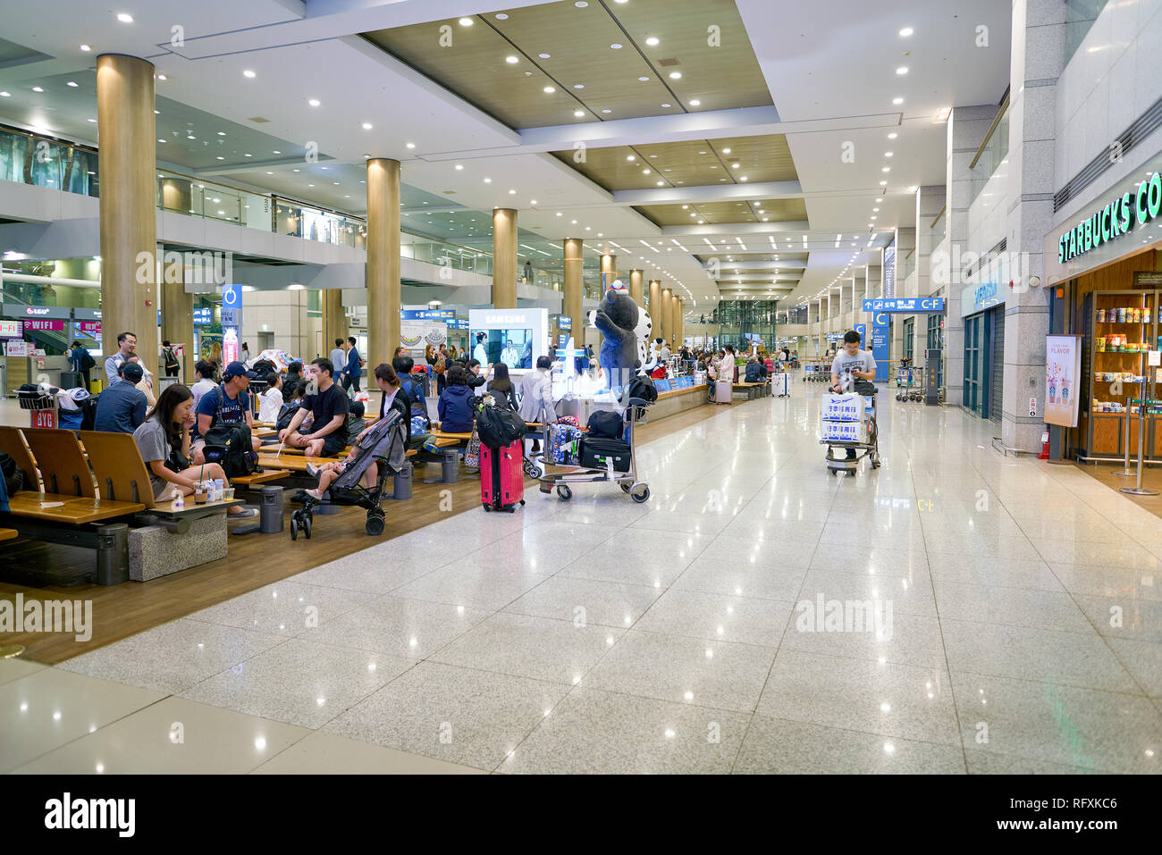 INCHEON, SOUTH KOREA - CIRCA MAY, 2017: inside Incheon International ...