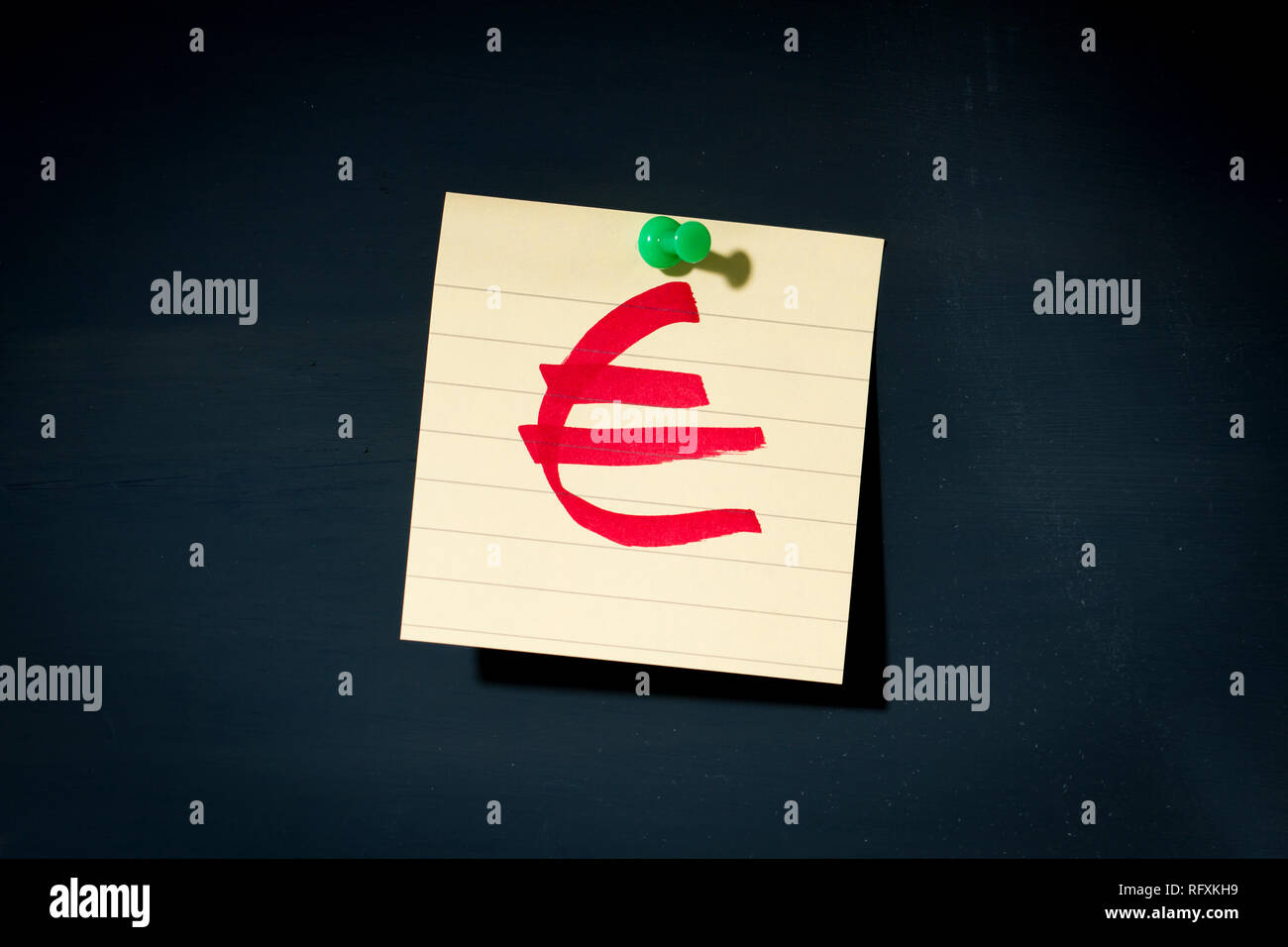 Euro symbol on label Stock Photo - Alamy