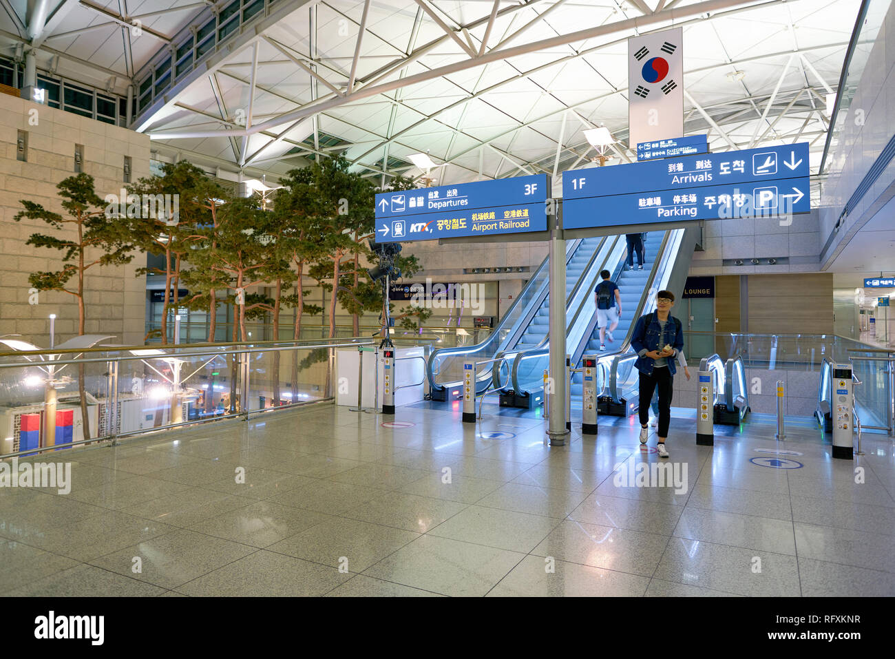 INCHEON, SOUTH KOREA - CIRCA MAY, 2017: inside Incheon International ...