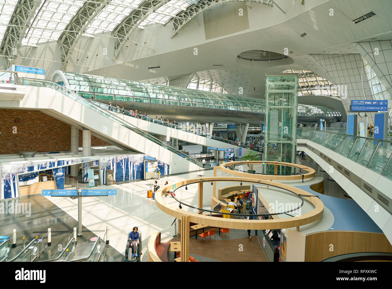 INCHEON, SOUTH KOREA - CIRCA MAY, 2017: inside Incheon International ...