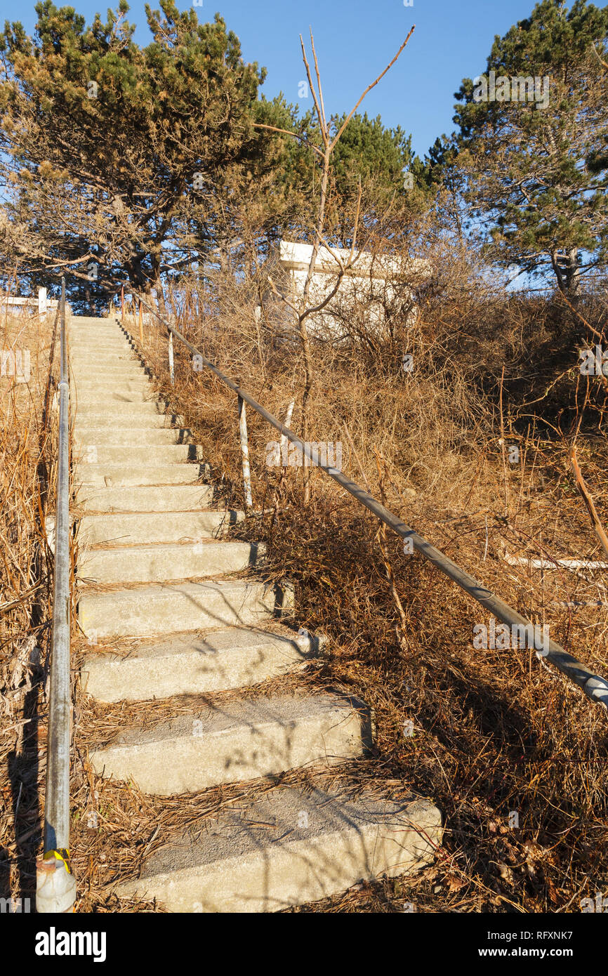 Remnants of Fort Dearborn at Odiorne Point State Park in Rye, New ...