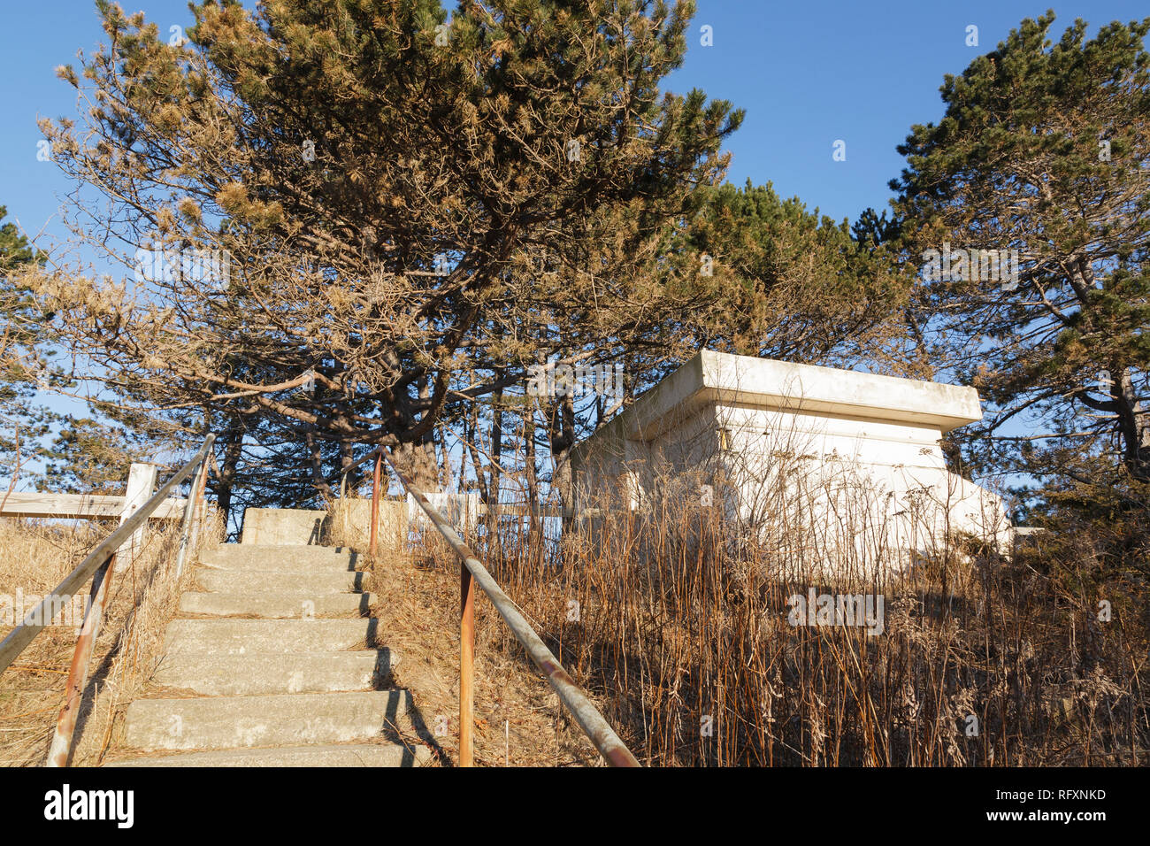 Remnants of Fort Dearborn at Odiorne Point State Park in Rye, New ...