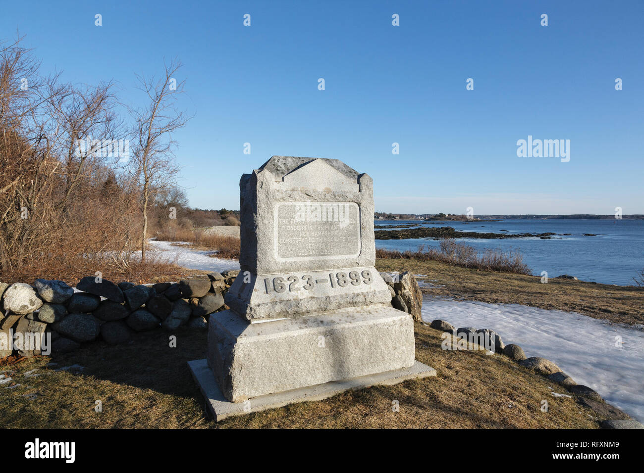 Remnants of Fort Dearborn at Odiorne Point State Park in Rye, New ...