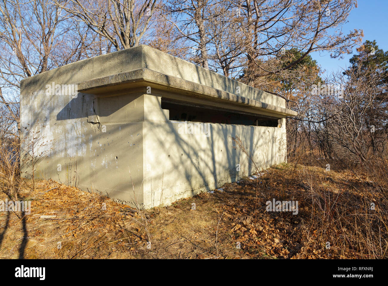 Remnants of Fort Dearborn at Odiorne Point State Park in Rye, New ...