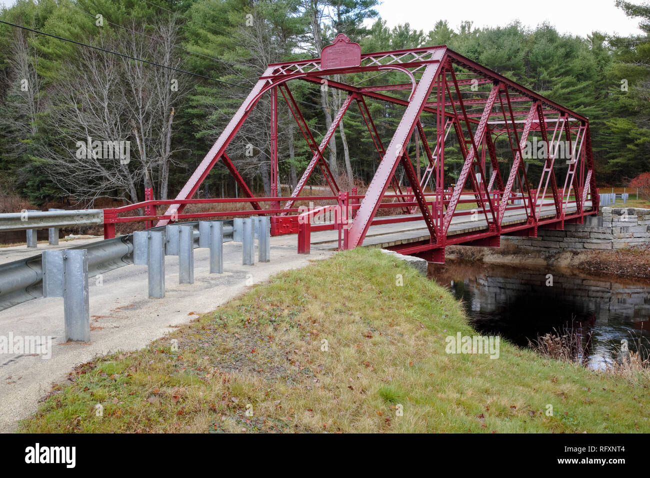 Ryefield Bridge in Otisfield, Maine. This is the last remaining ...