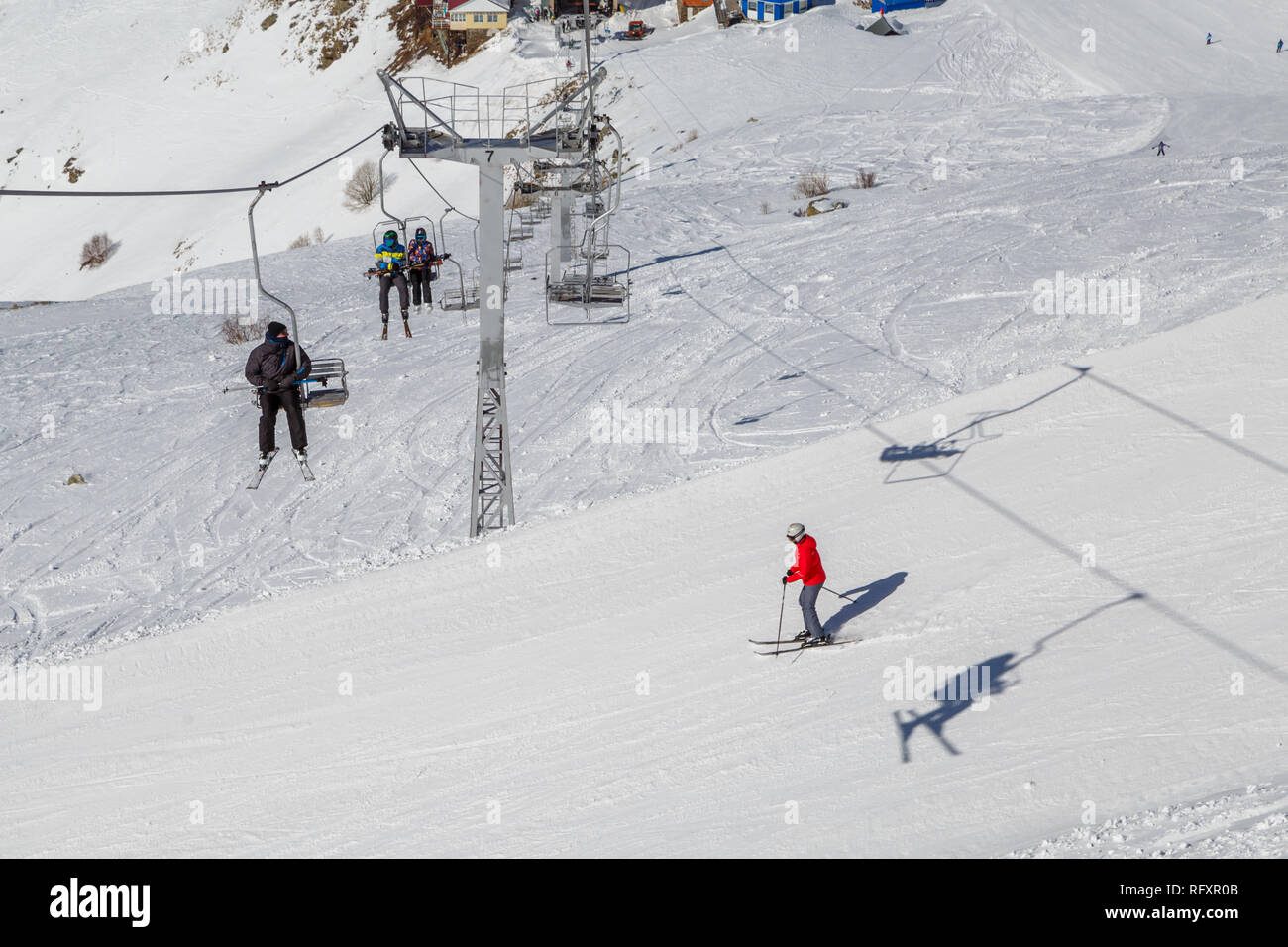Double chairlift hi-res stock photography and images - Alamy