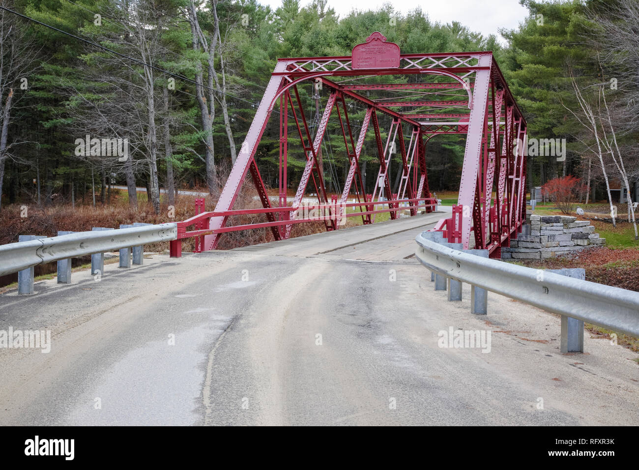 Ryefield Bridge in Otisfield, Maine. This is the last remaining ...
