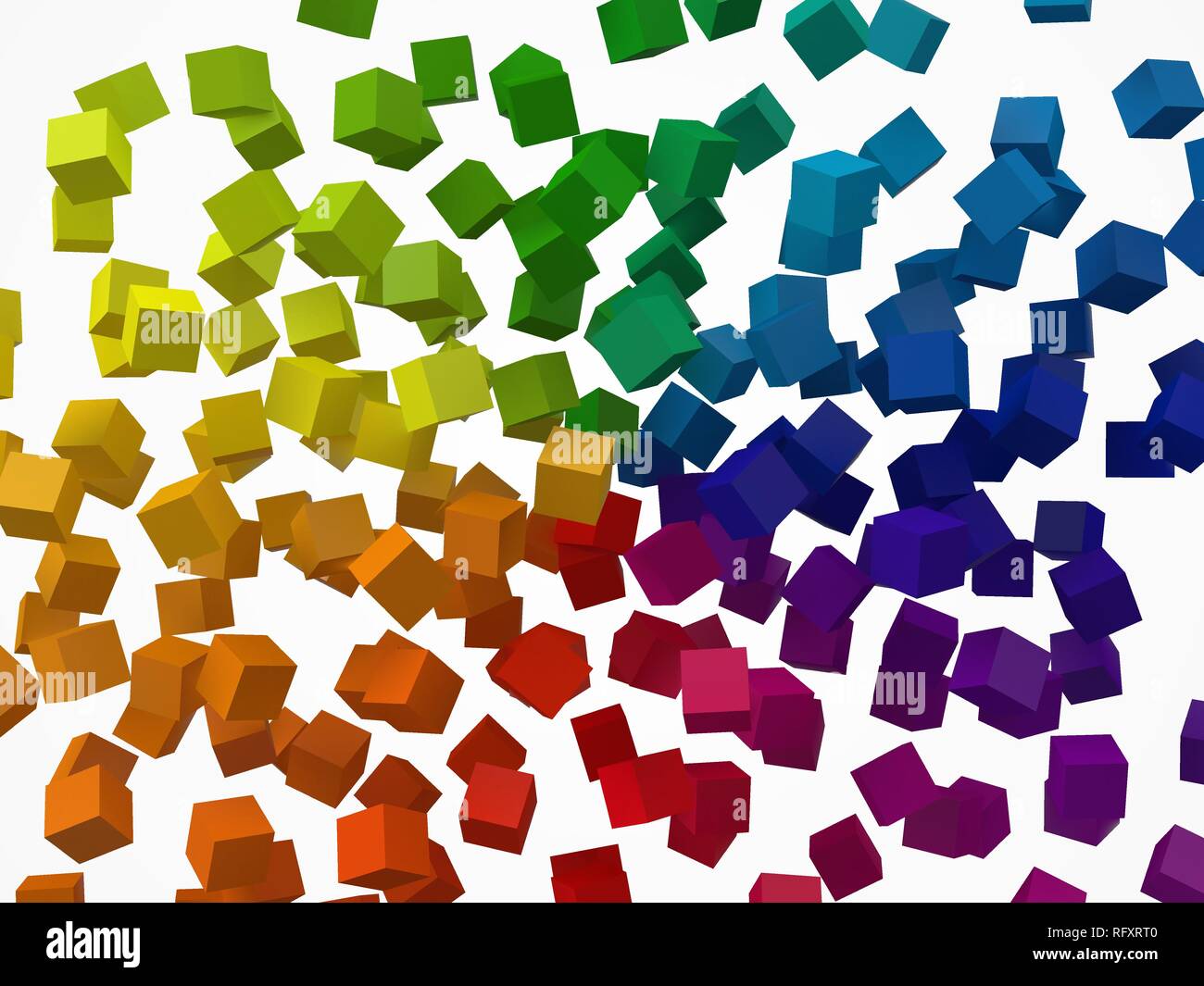 colorful cubes. 3d pixel style vector illustration Stock Vector Image ...
