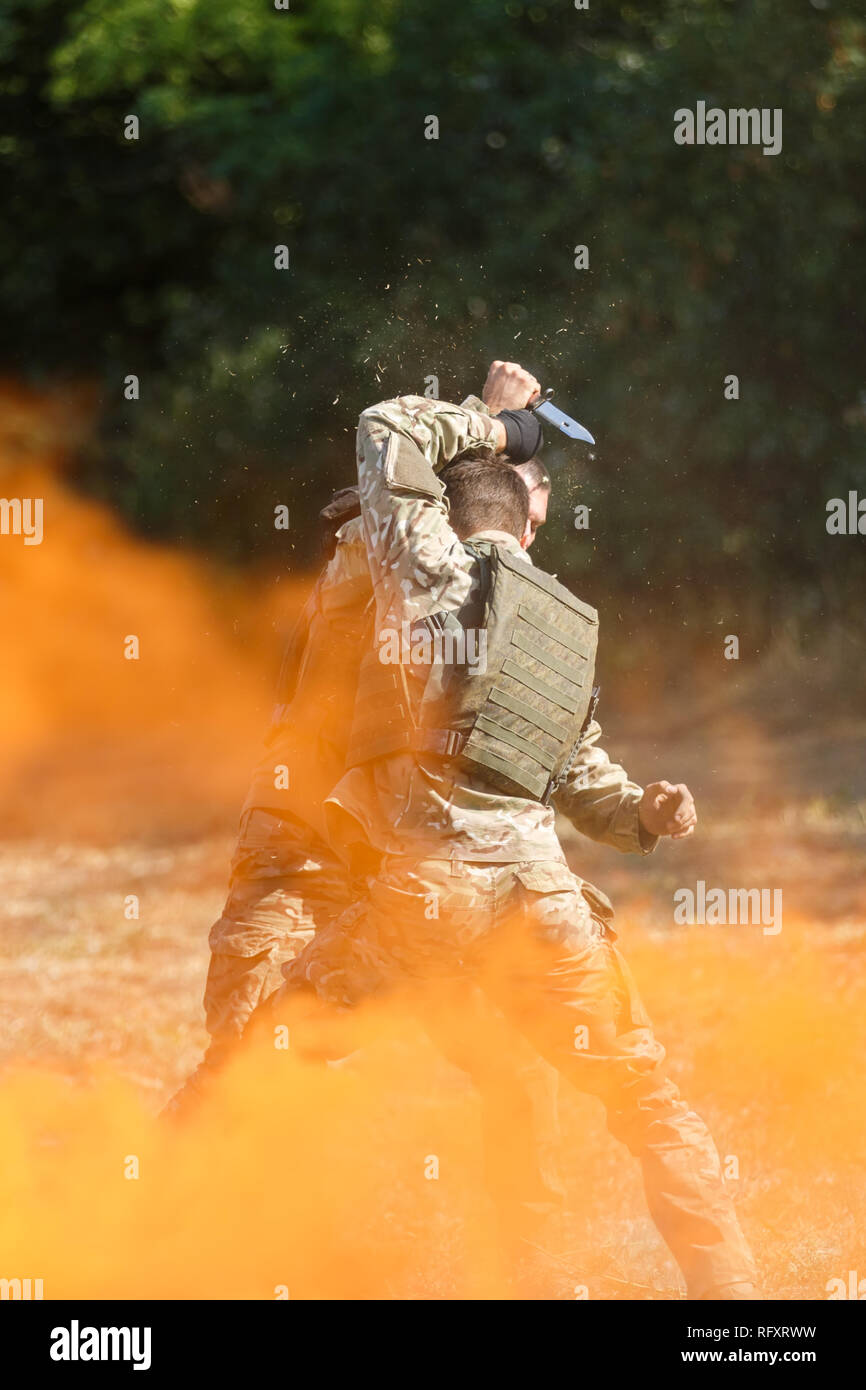 Historical festival Sambek Heights. Soldiers of special purpose ...