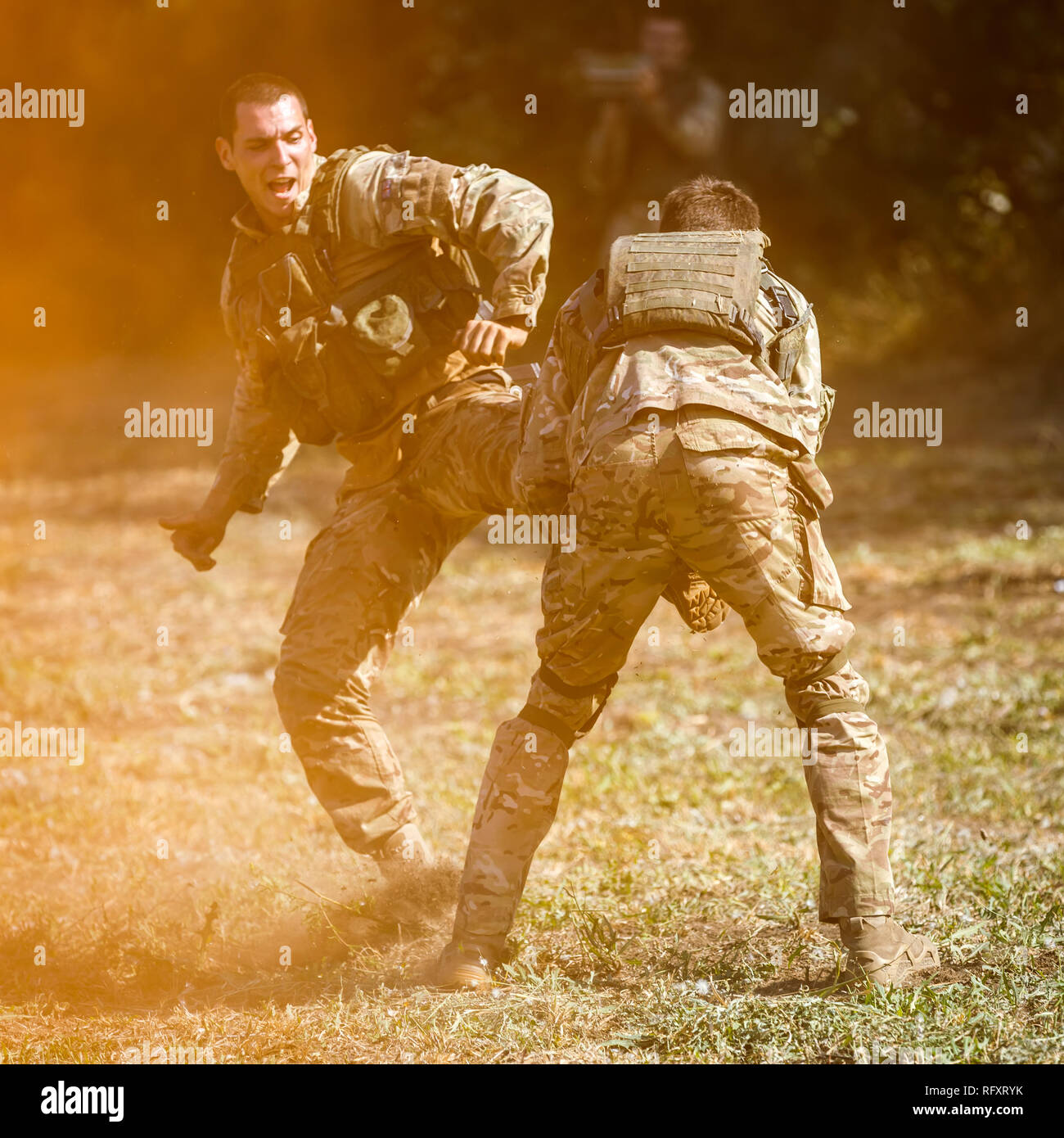 Historical festival Sambek Heights. Soldiers of special purpose ...